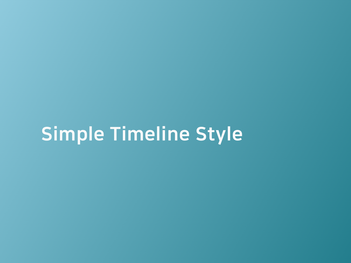 Simple Timeline Style | 코드너리