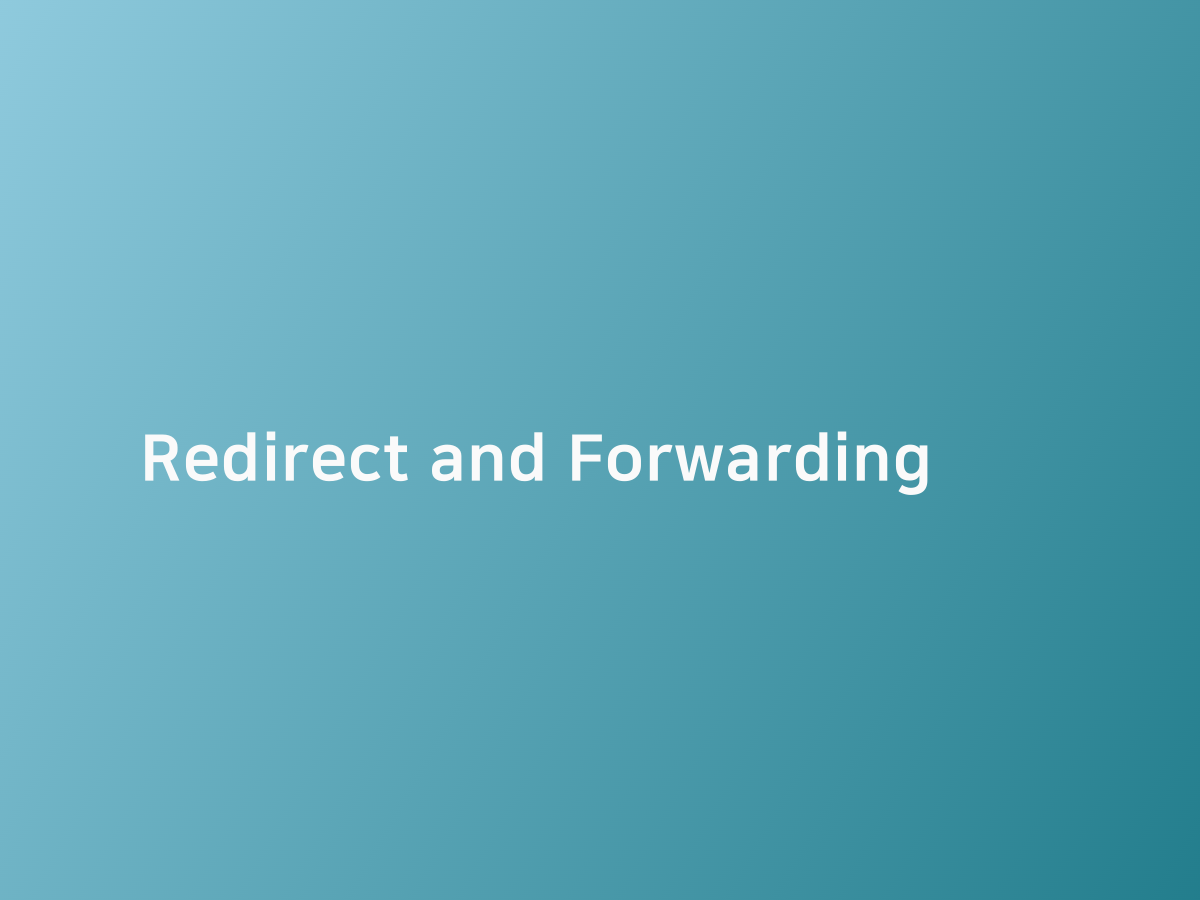 Redirect and Forwarding | 코드너리