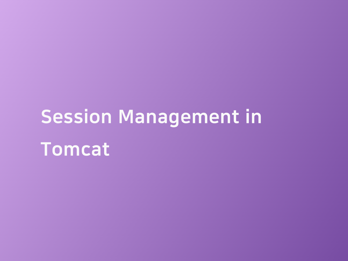 Session Management In Tomcat 코드너리