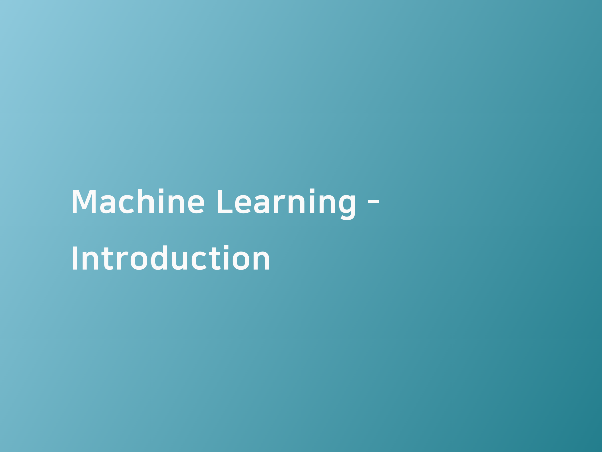 Machine Learning - Introduction | 코드너리