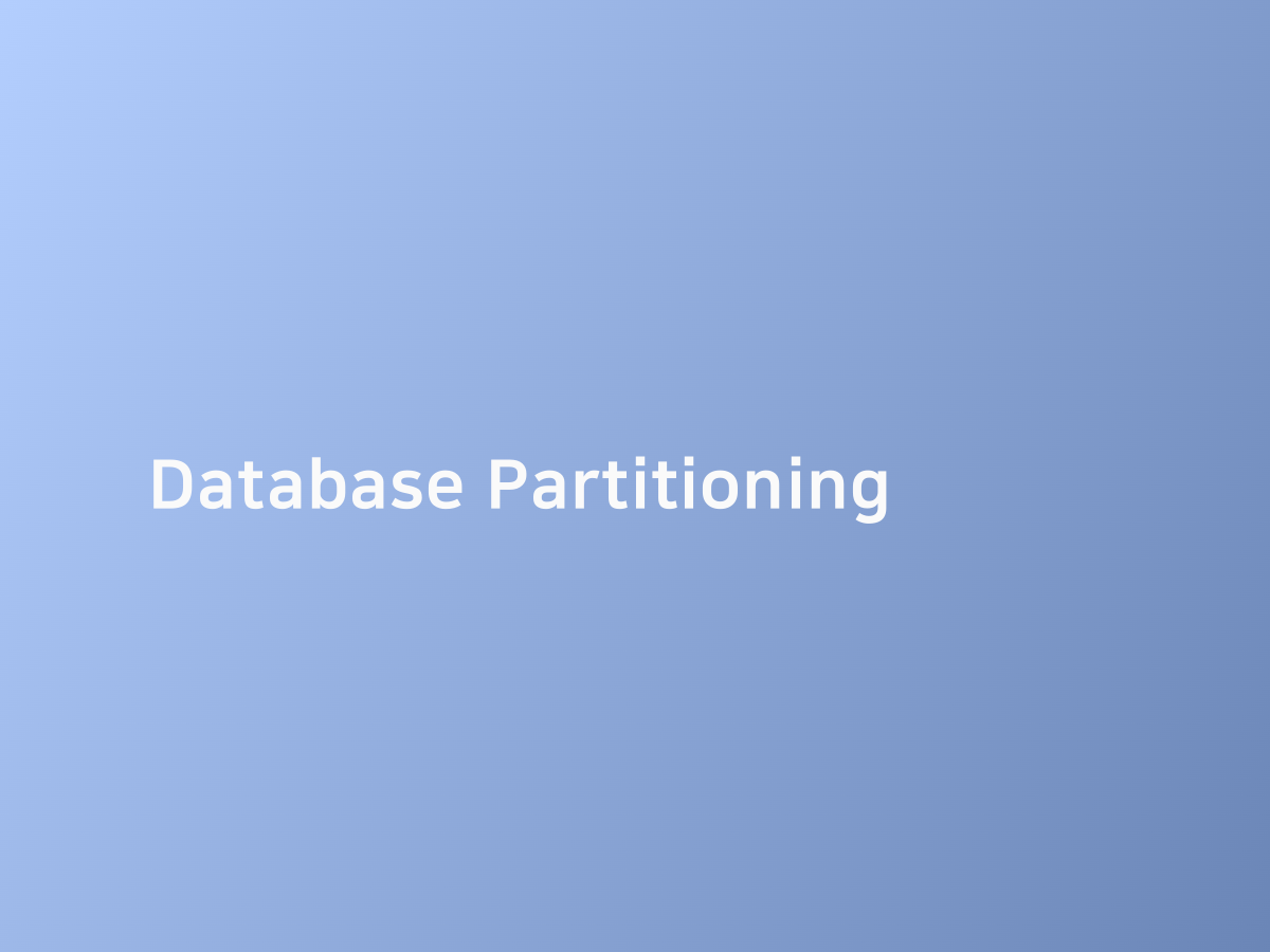 Database Partitioning | 코드너리