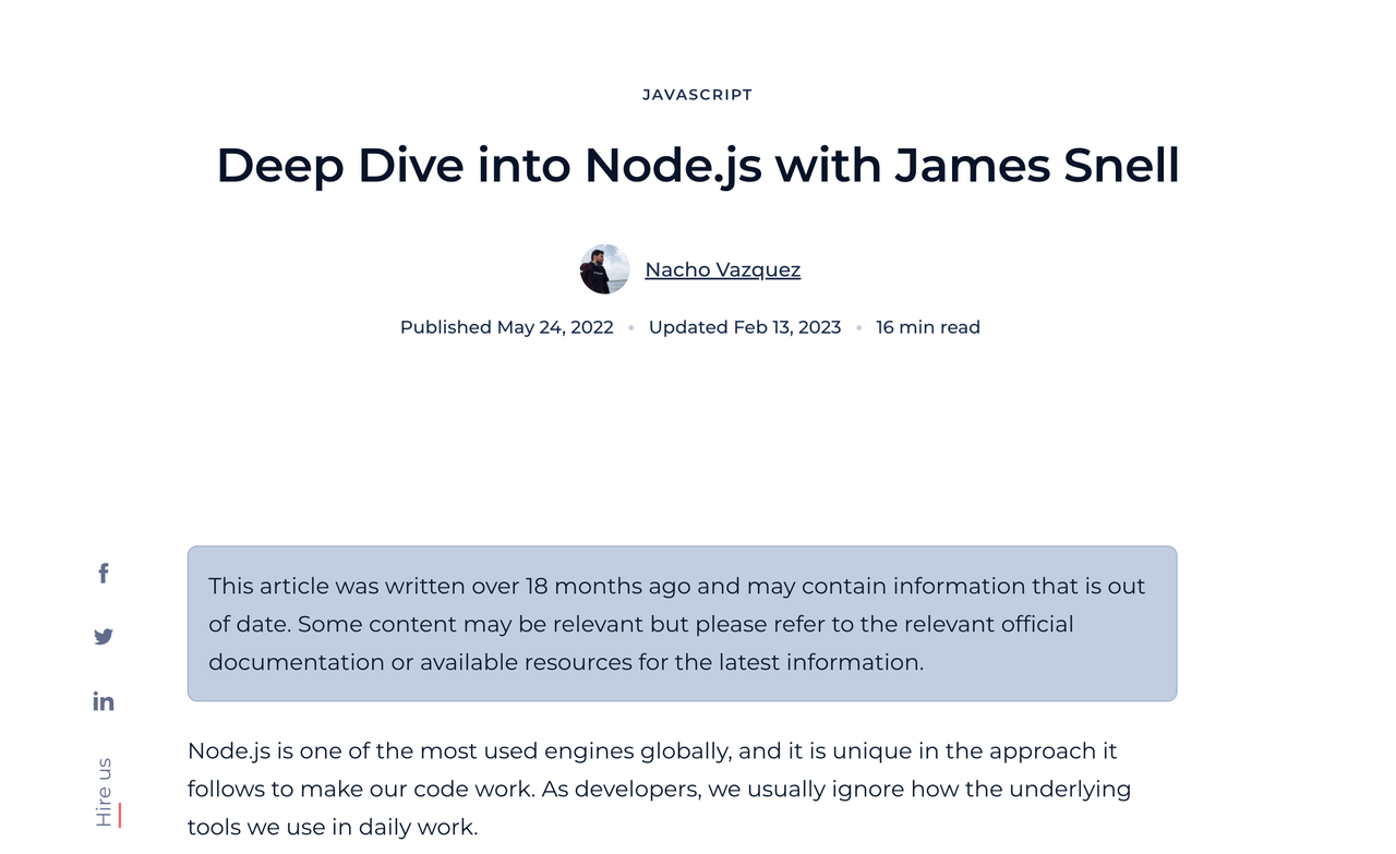 [번역] James Snell과 함께하는 Node.js 심층 분석 | 코드너리