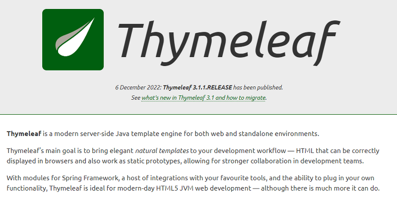 Thymeleaf에 대한 정리 | 코드너리